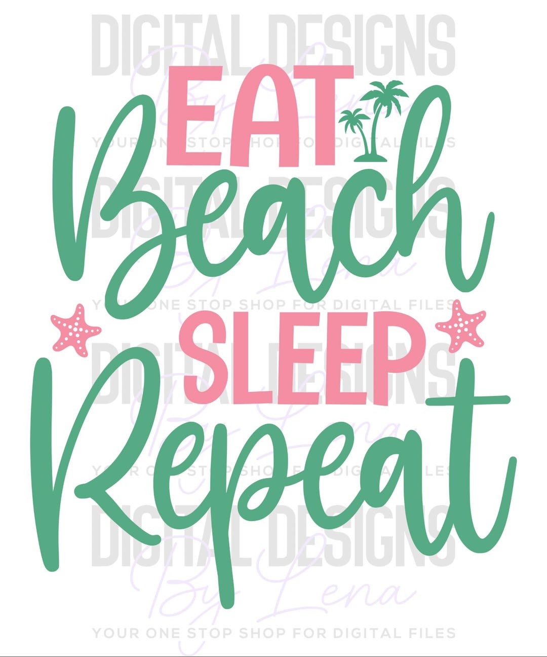 Eat Beach Sleep Repeat Svg, Summer Svg, Beach Svg, Summer Png, Summer ...