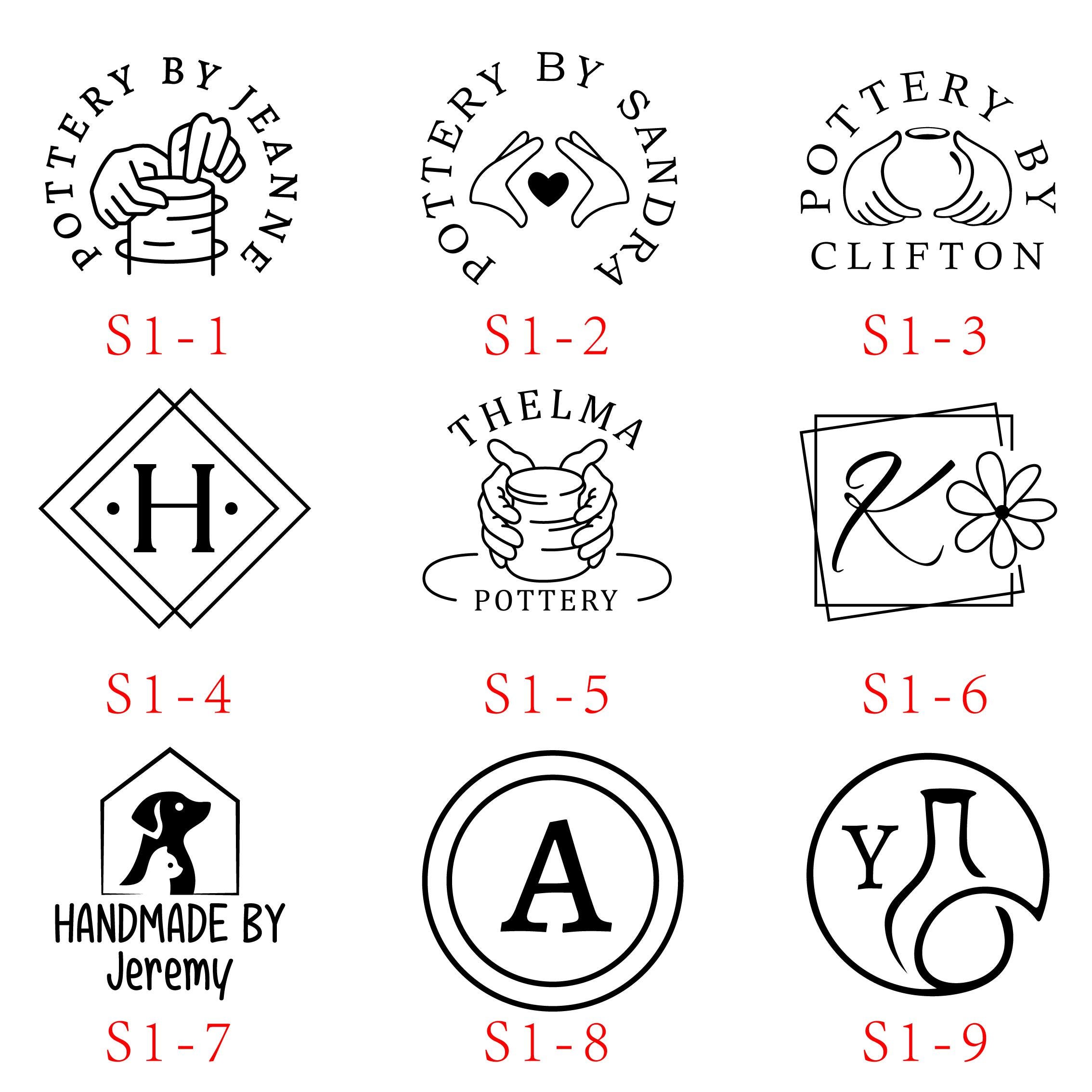 25 Designs for Stamp Custom, Ceramic Signature Stamp, Logo Stamp for ...