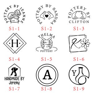 Ceramic Signature Logo Stamp, 12mm Thick Brass Pottery Stamp, Custom ...