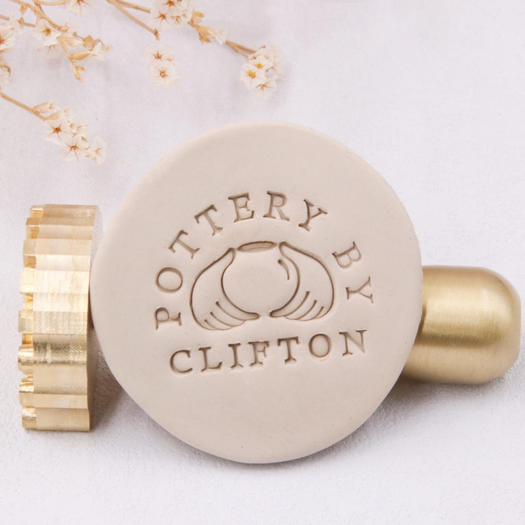 Ceramic Signature Logo Stamp, 12mm Thick Brass Pottery Stamp, Custom ...