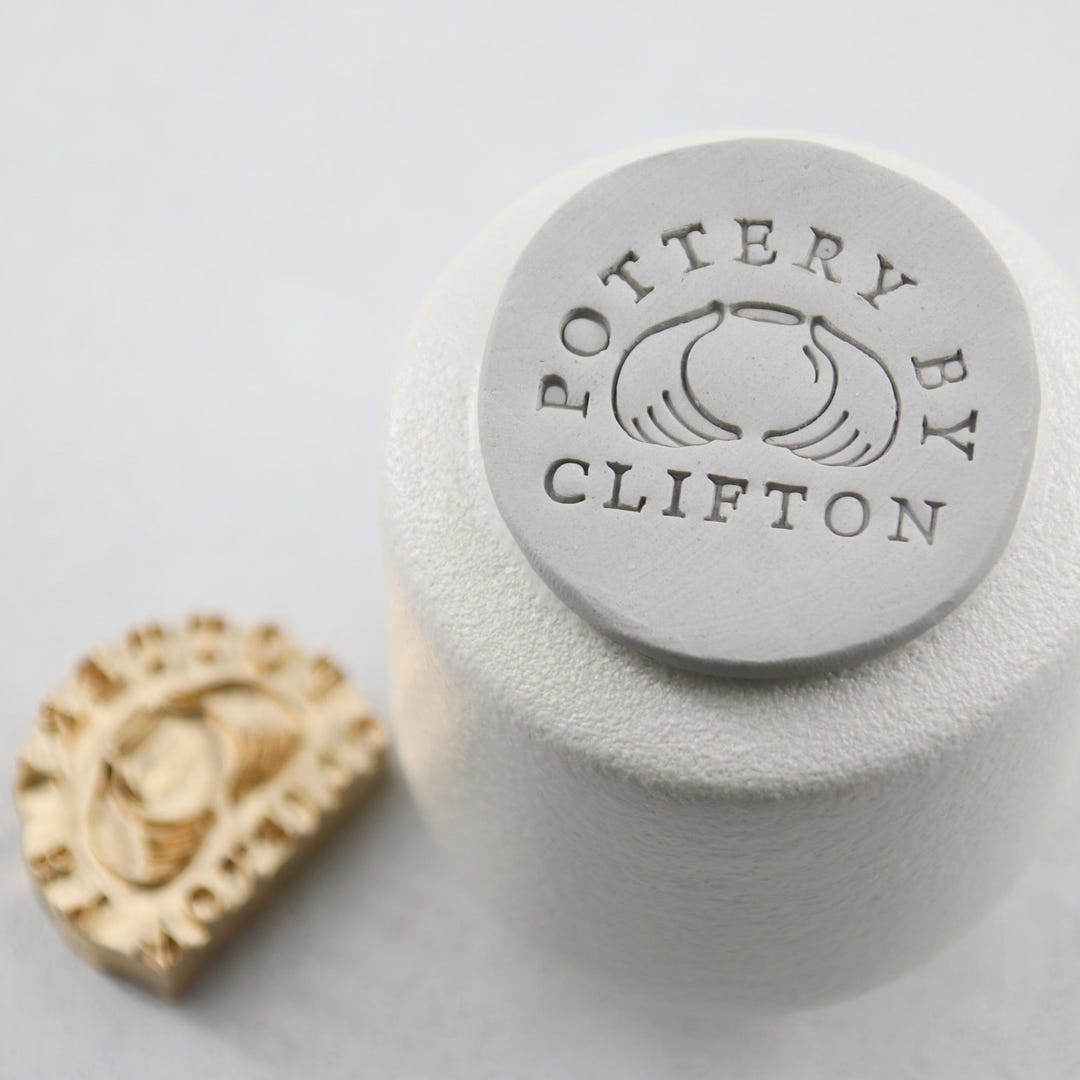 Clay Stamp Custom, Brass Pottery Stamp, Ceramic Stamp Gift, Signature ...