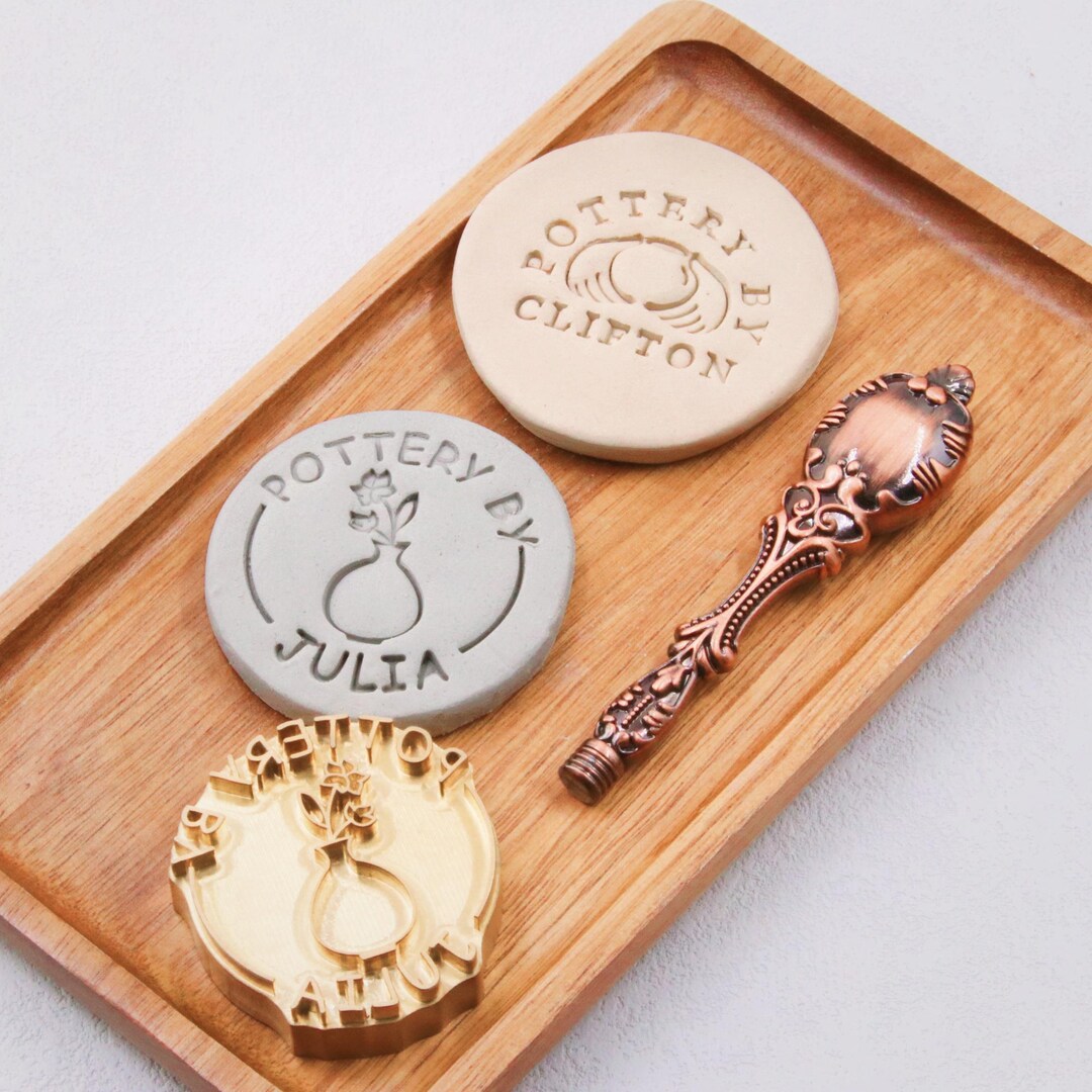 Custom Signature Stamps, Pottery Stamp Custom, Brass Pottery Stamp ...