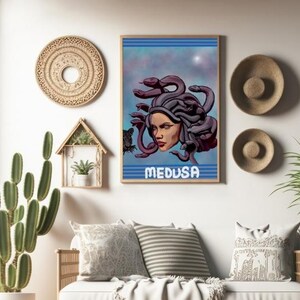 Medusa, Minimalist Wall Art, Artistic Wall Decor, Modern Wall Art ...