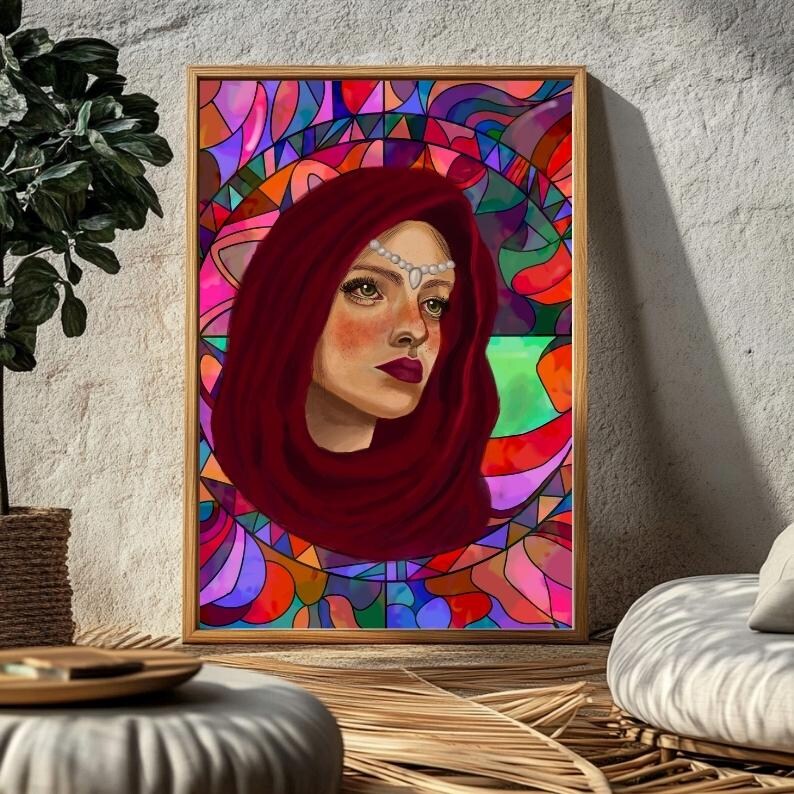 Maria in the Glass, Minimalist Wall Art, Artistic Wall Decor, Modern ...