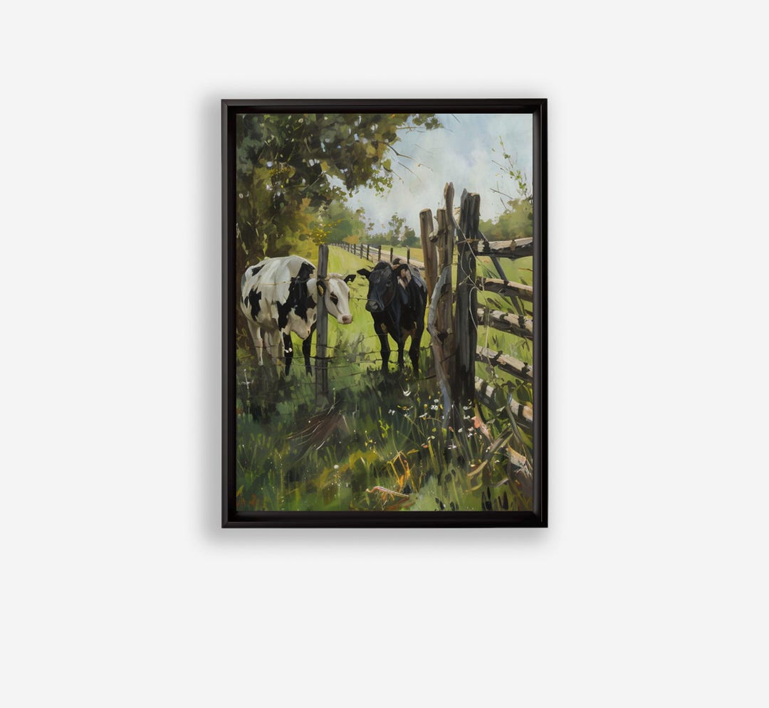 Vintage Cow Decor, Cow Rustic Poster, Cow Digital Art, Cow Wall Decor ...