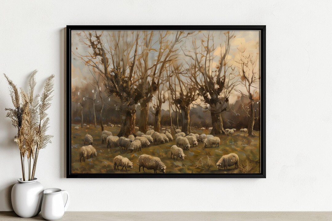 Sheep Boho Decor, Sheep Gallery Art, Sheep Room Decor, Sheep Wall ...