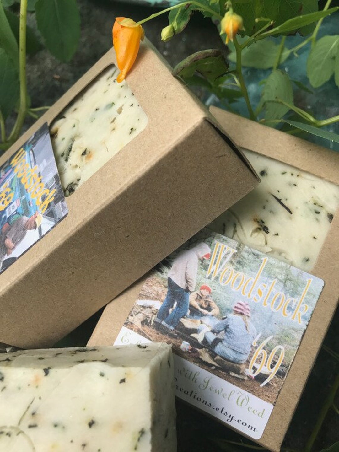 WOODSTOCK 69 Handmade Soap Bar With Jewel Weed (vegan Friendly) - Etsy
