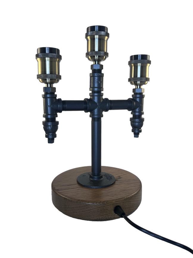 Steampunk Edison Lightbulb Industrial Candelabra Lamp Vintage Home Decor Farmhouse Rustic Office ...