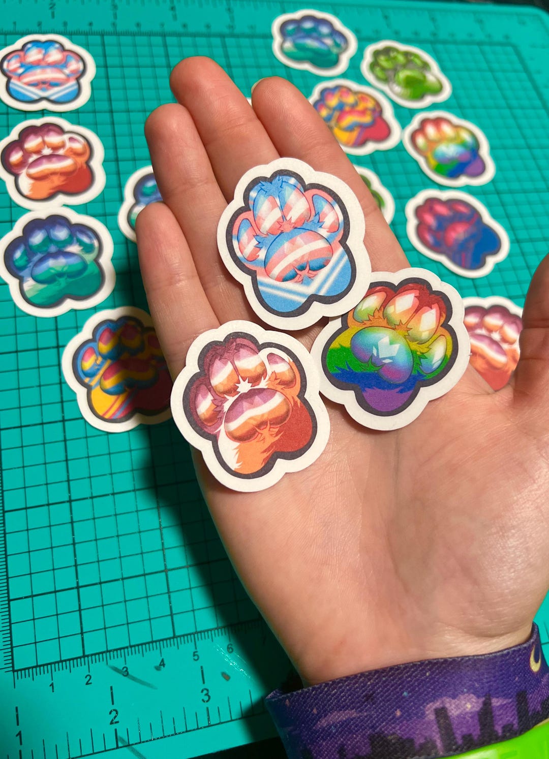 Pride Paw Stickers LGBTQ Furry Stickers, Decals, Waterproof Paw Pad ...