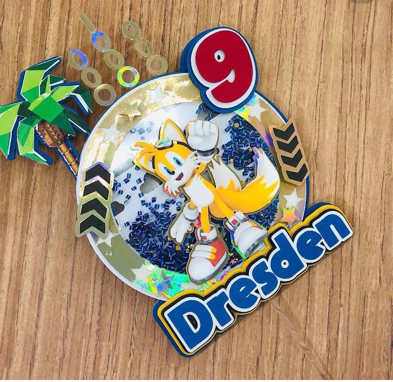 Sonic Inspired Cake Topper. - Etsy