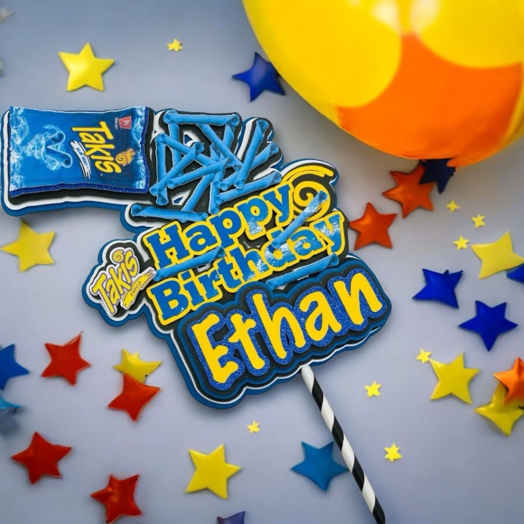 Takis Inspired Cake Topper. - Etsy