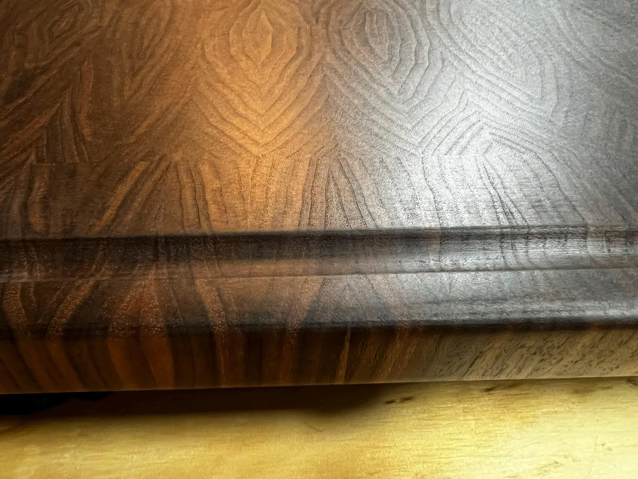 Custom, Solid Walnut, End-grain, Book-matched, Butcher Clock Cutting ...