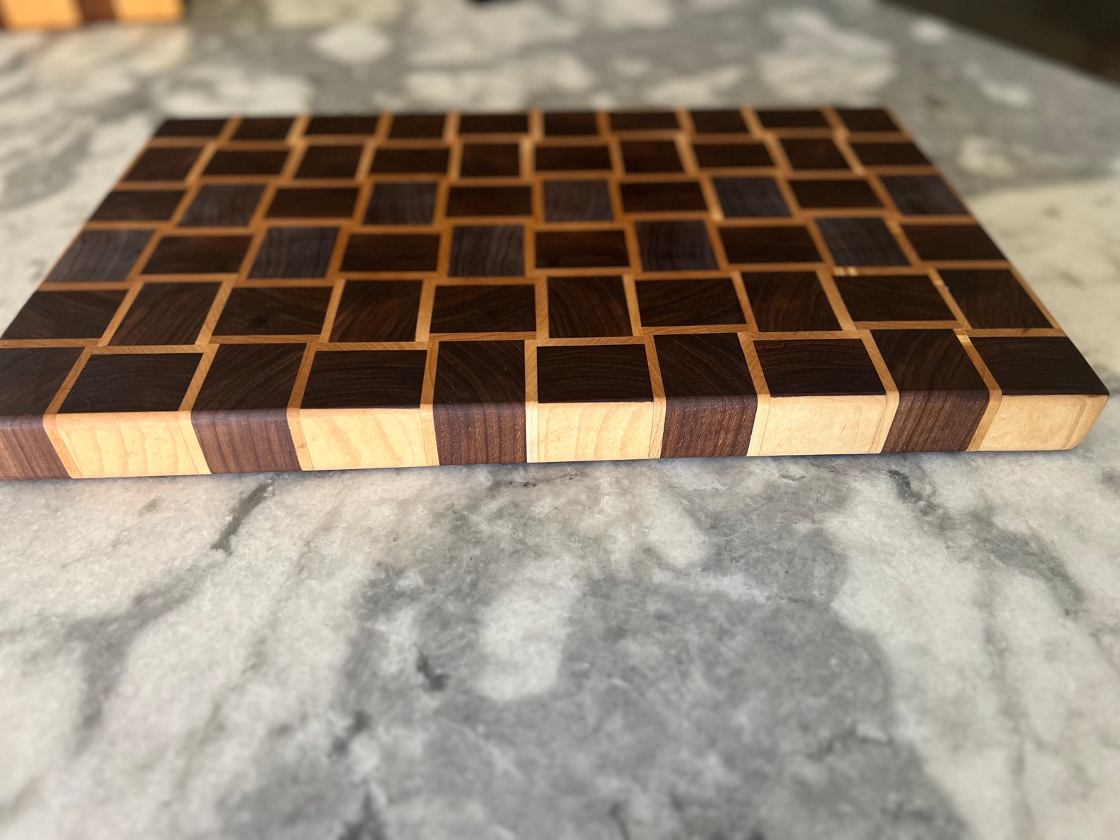 Custom End Grain, Basket Weave Cutting Board - Etsy