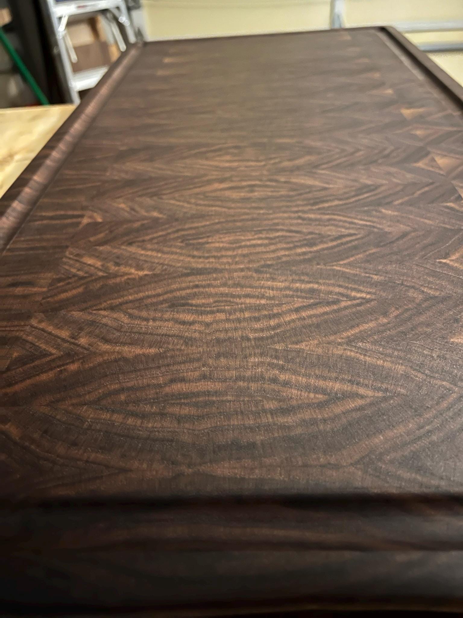 Custom, Solid Walnut, End-grain, Book-matched, Butcher Clock Cutting ...