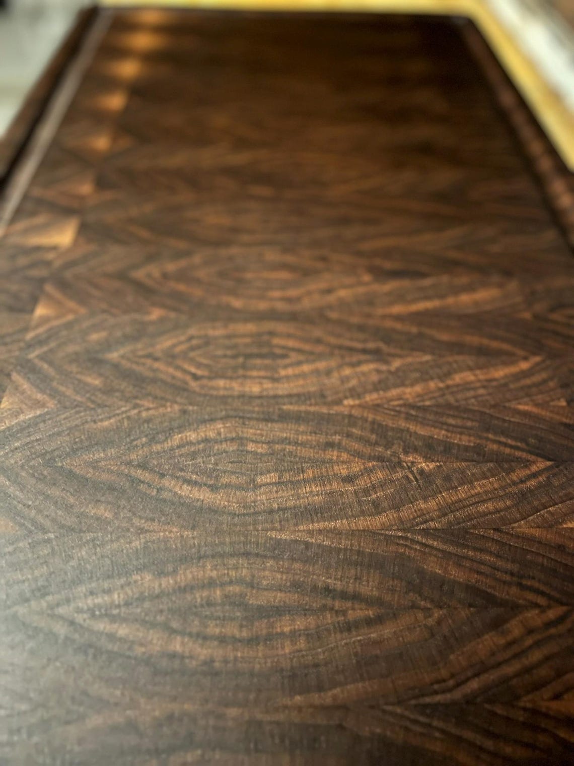 Custom, Solid Walnut, End-grain, Book-matched, Butcher Clock Cutting ...