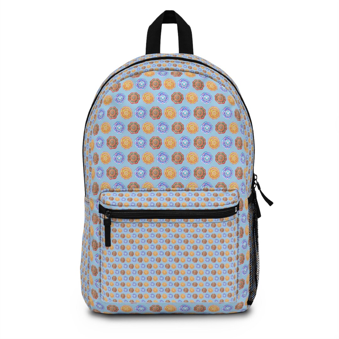 Baby Blue Back to School Backpack for Girls and Boys, Handdrawn Mandala ...