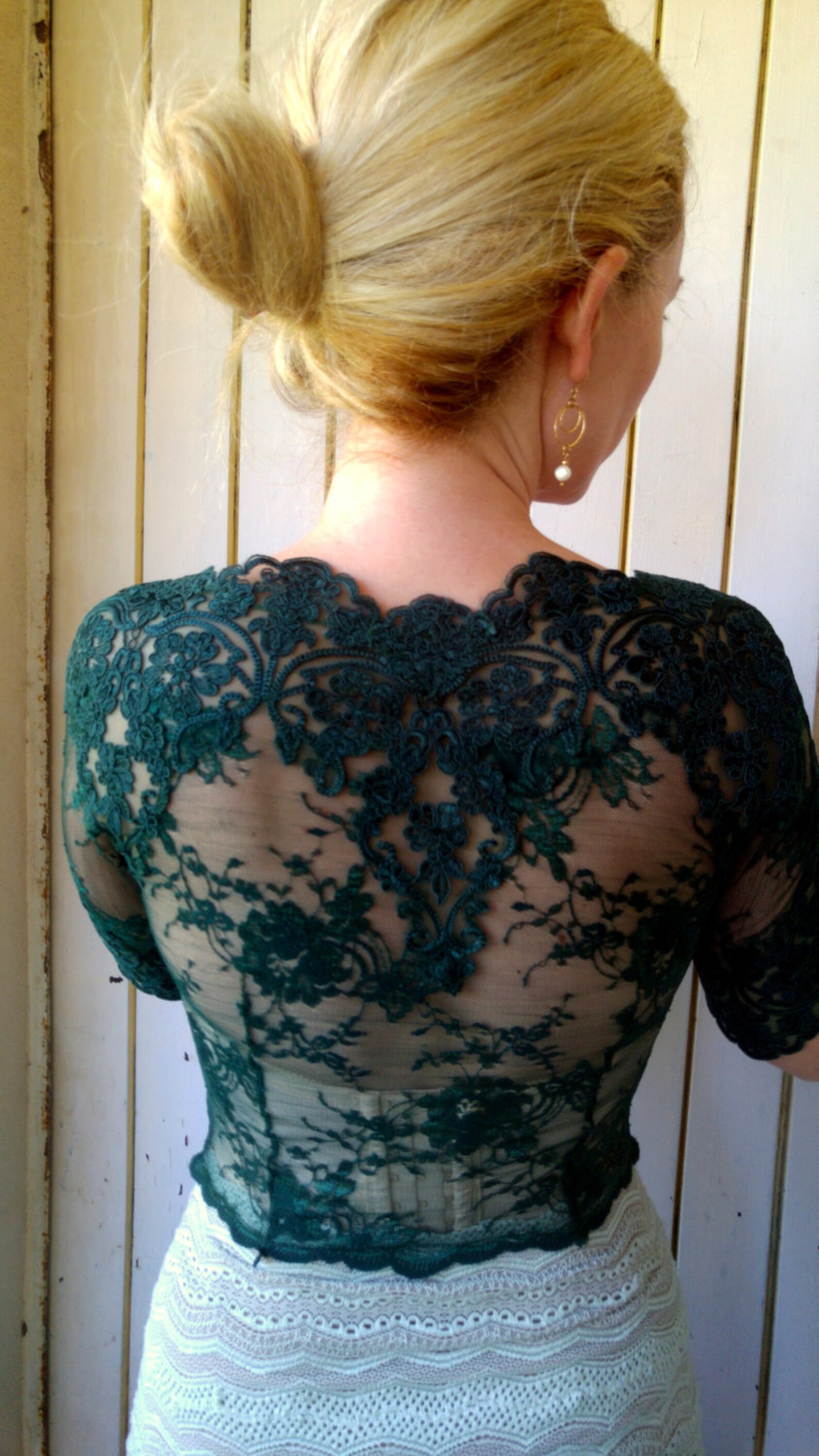 NEW 2017 Amazing Emerald Green Lace Top Custom Made Emerald | Etsy