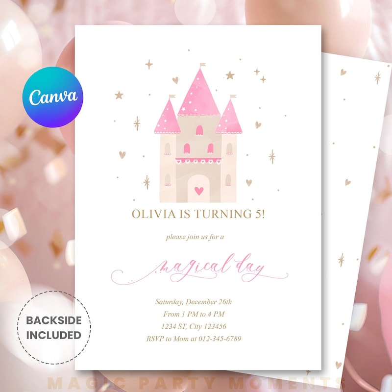 Castle Invitation - Etsy