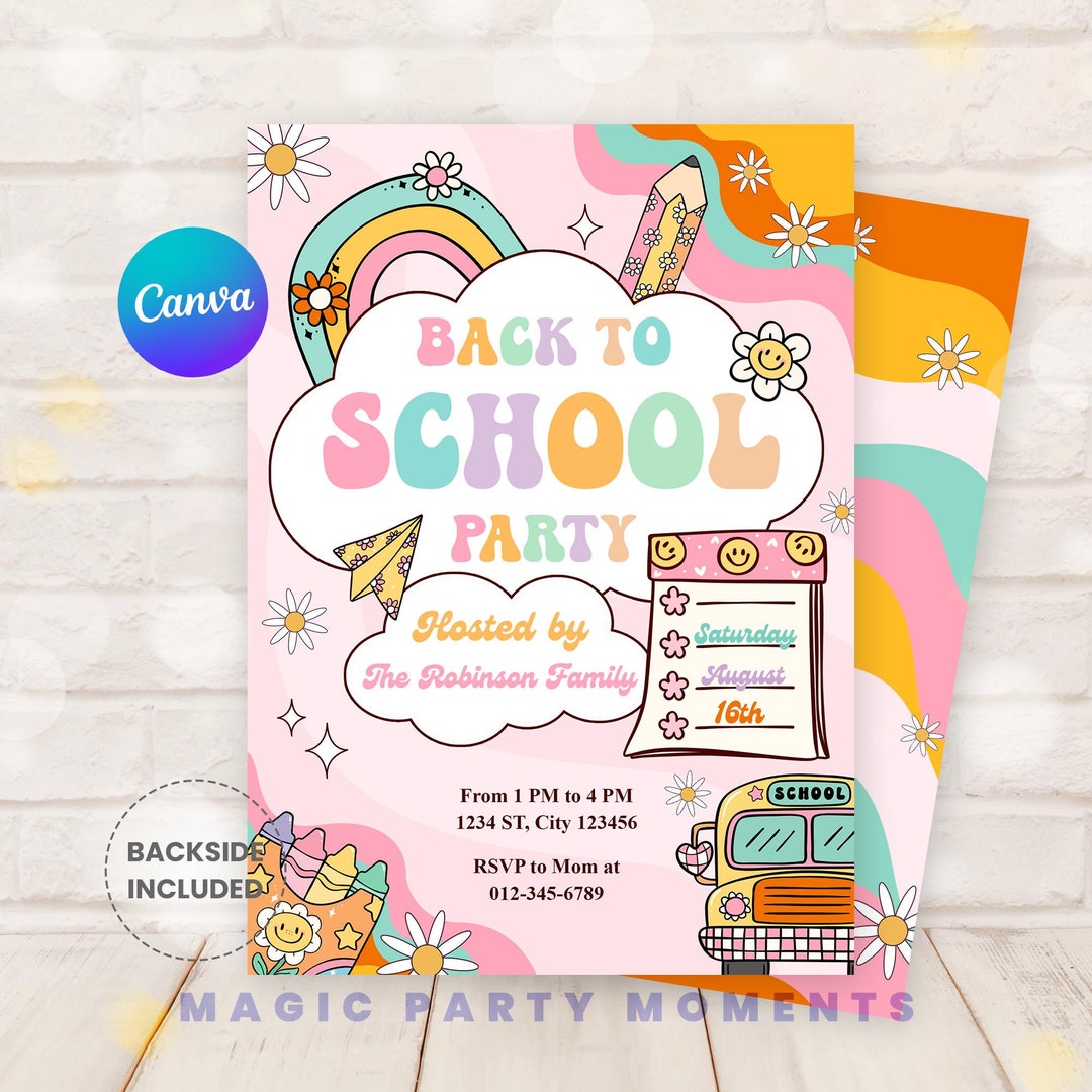 Modèle d'invitation pour la rentrée scolaire | Faire-part de fin d'été ...