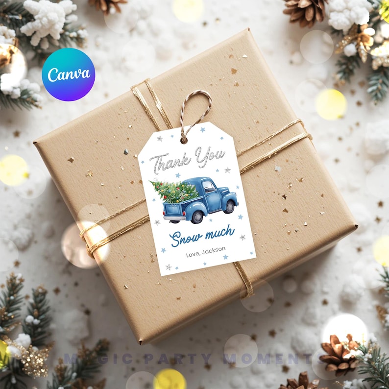 Editable Christmas Gift Tag Printable Present Label Holiday Party Favor ...