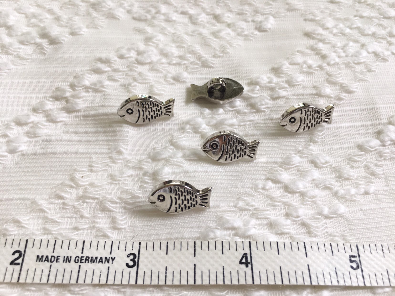 Novelty Silver Rabbit Buttons, Fish Buttons, Bunny Buttons, Sewing ...