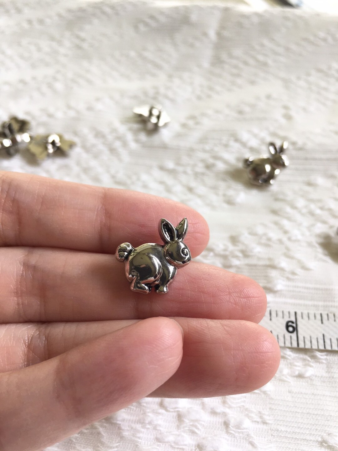Novelty Silver Rabbit Buttons, Fish Buttons, Bunny Buttons, Sewing ...