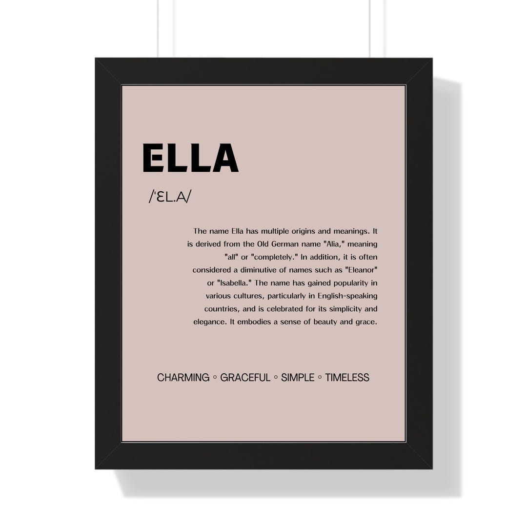 Ella Name Typography Deco - Customizable Wall Art Print for Nursery ...