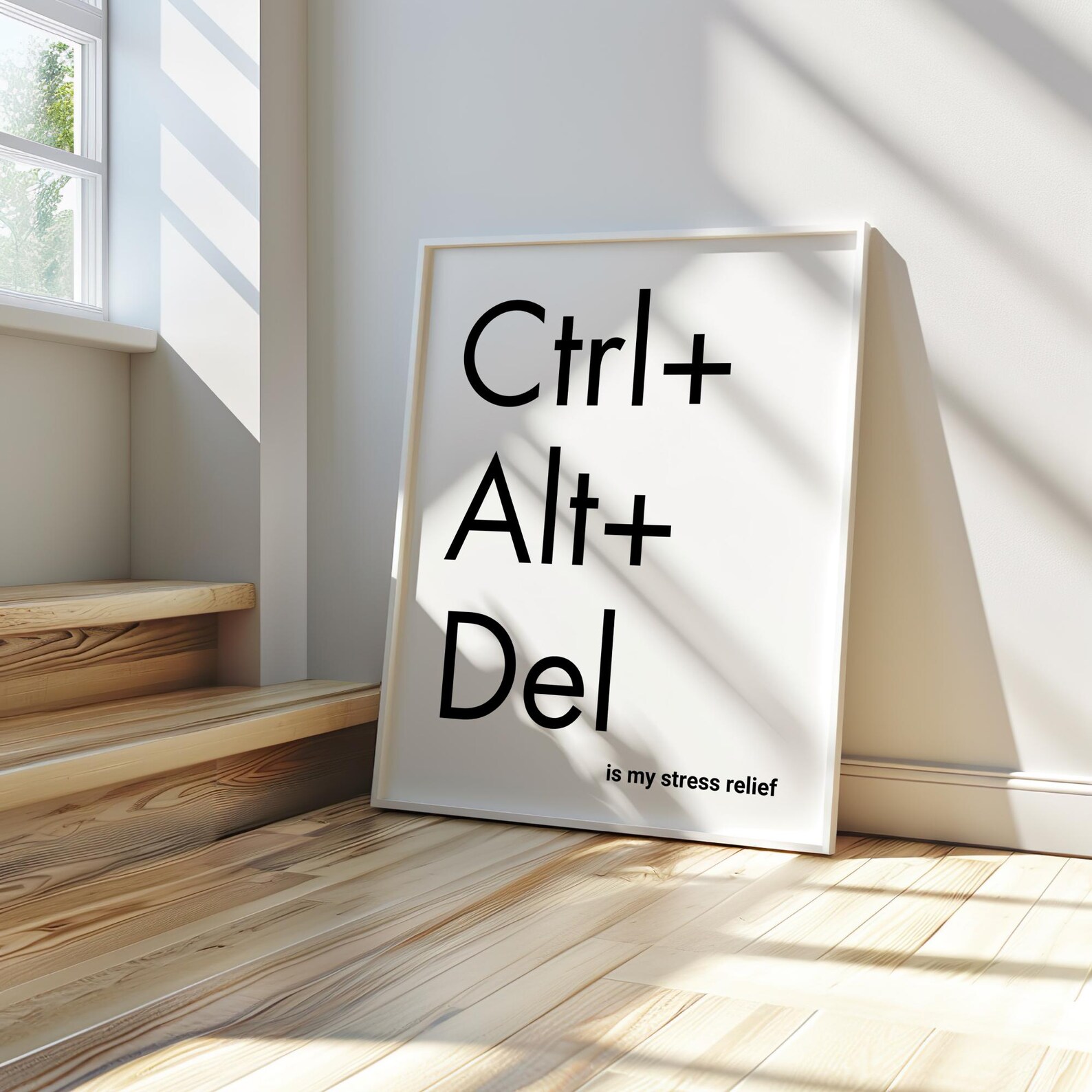 Humorous Quotes Wall Art: 'ctrl+alt+del' for IT Office - Etsy