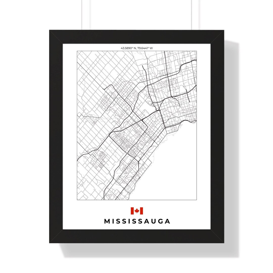 City Map Mississauga Wall Decor | Digital Download or Print | Modern ...