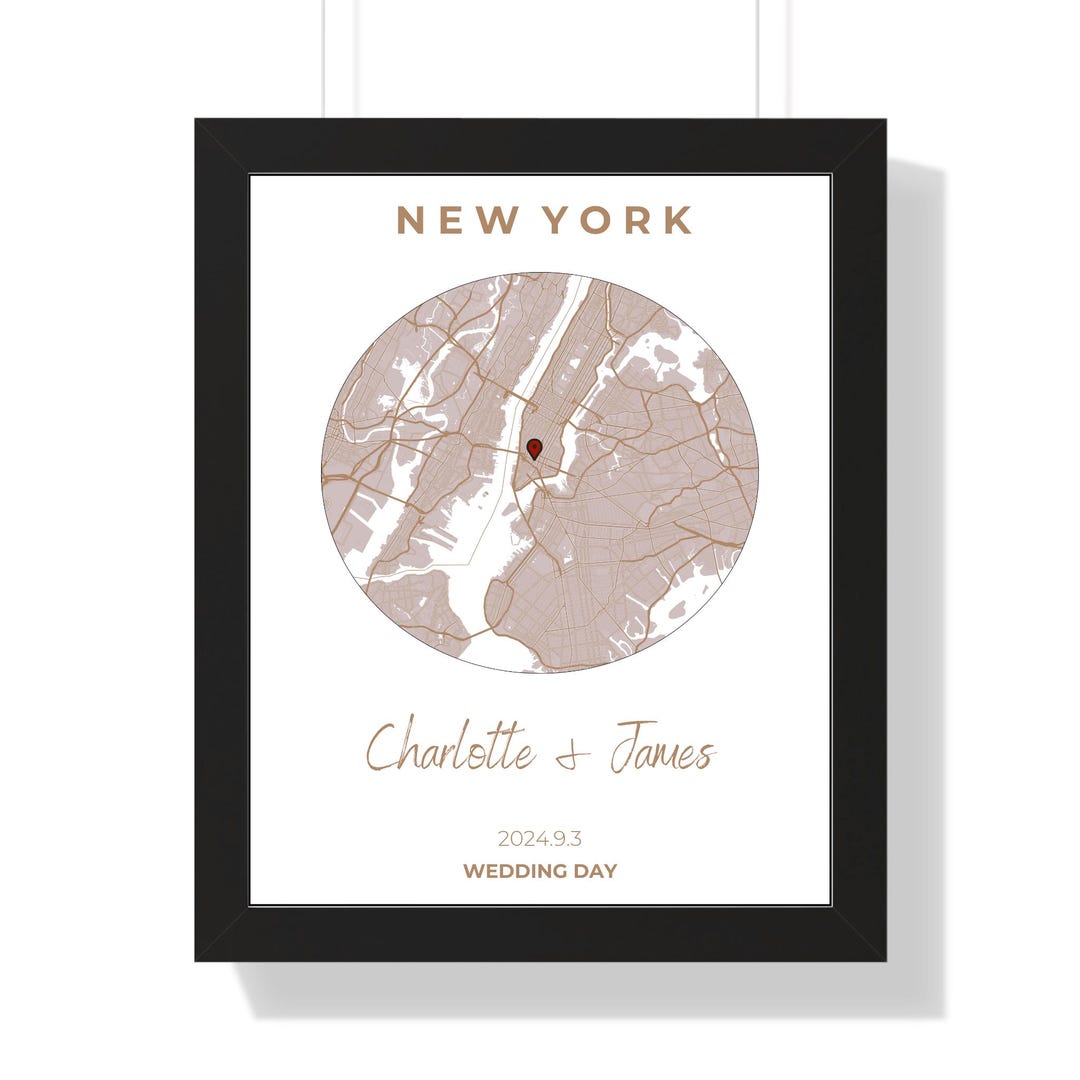 Wall Artwork: Custom Round-shaped Map Print for Cherished Locations - Etsy