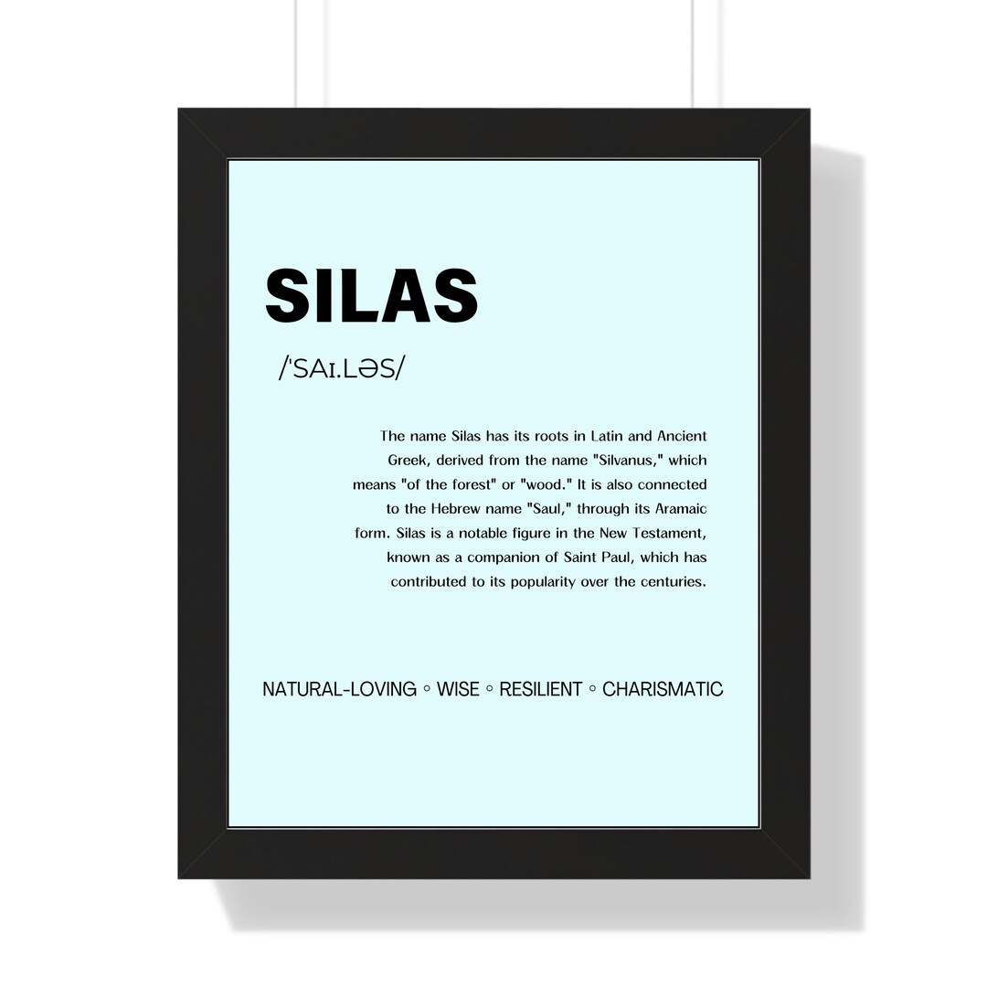 Silas Name Typography Deco - Elegant Wall Art for Him | Personalized ...