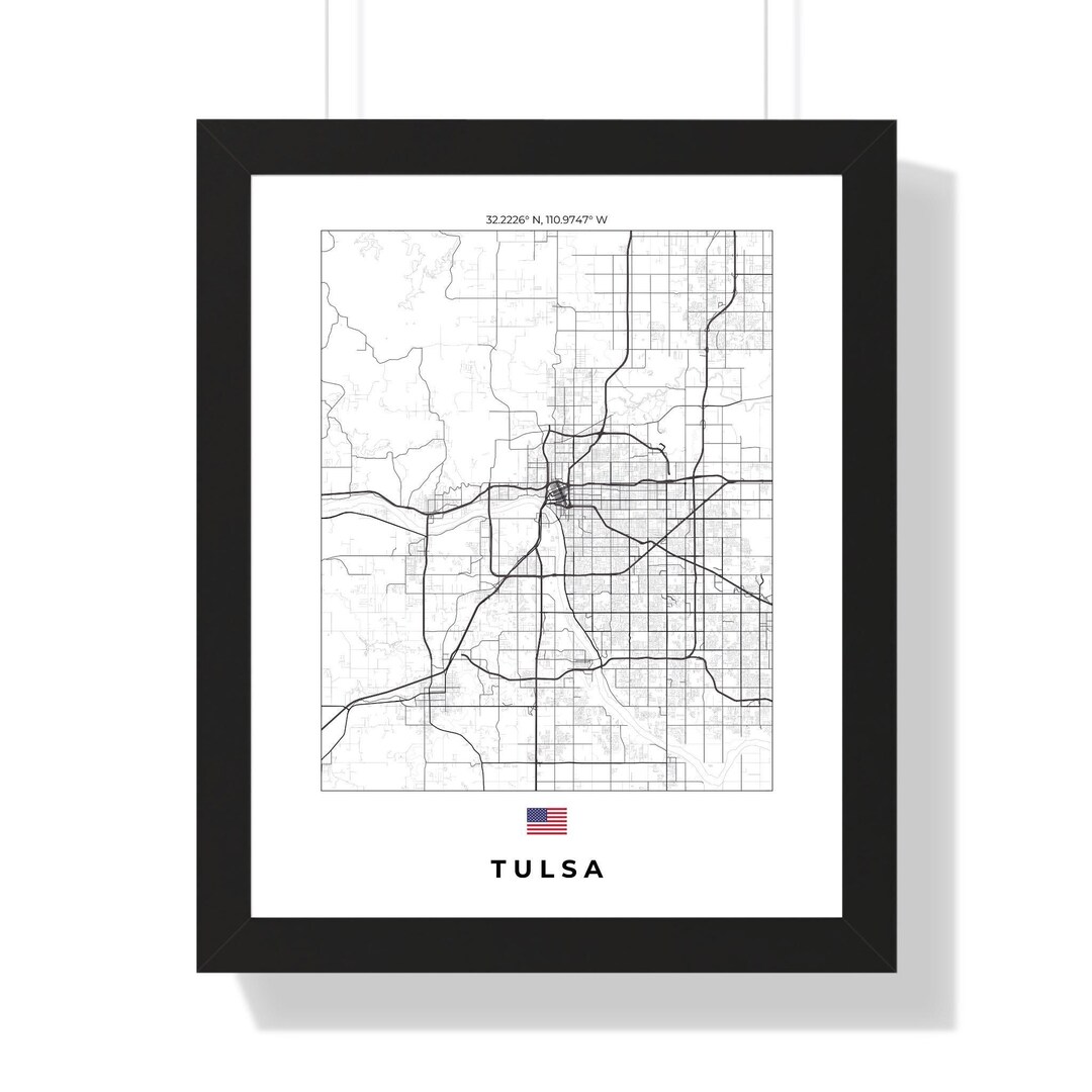City Map Tulsa Wall Artwork | Digital Download or Print | Unique Home ...