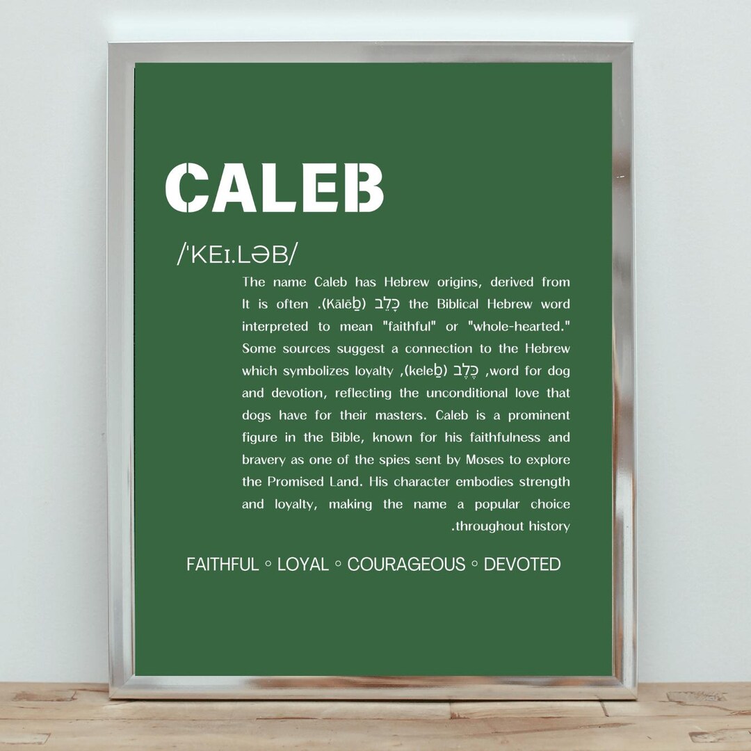 Caleb Name Typography Deco - A Charming Home Gift for Bedroom ...