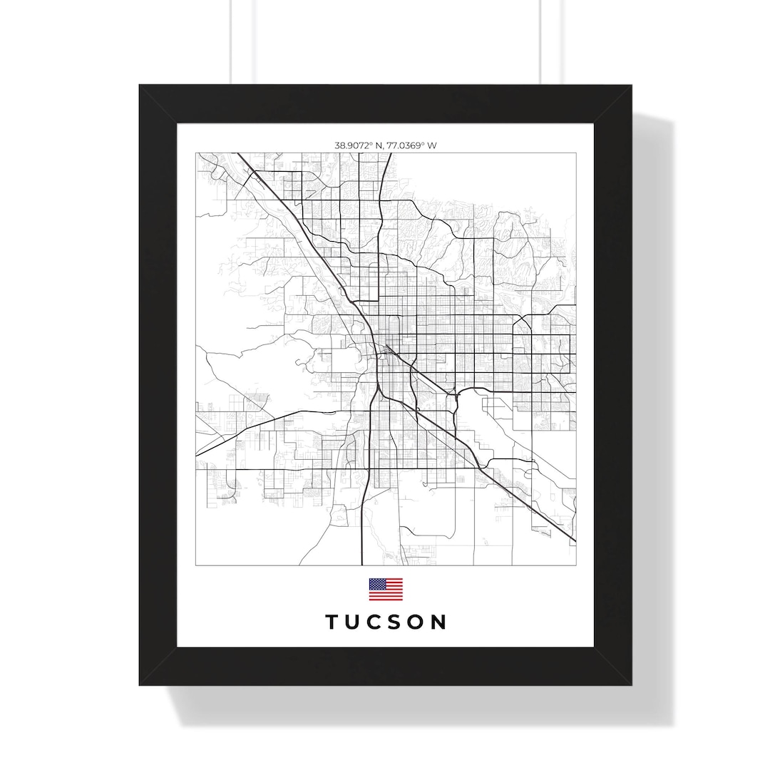 City Map Tucson, Italy Wall Artwork - Digital Download or Print - Etsy