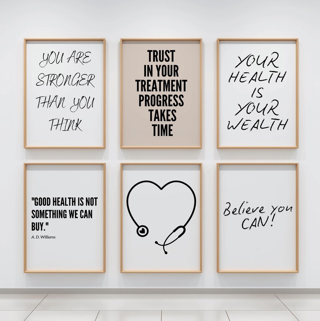 Inspiring Quotes for Print: Set of 6 Designs for Clinic Office (set 5 ...