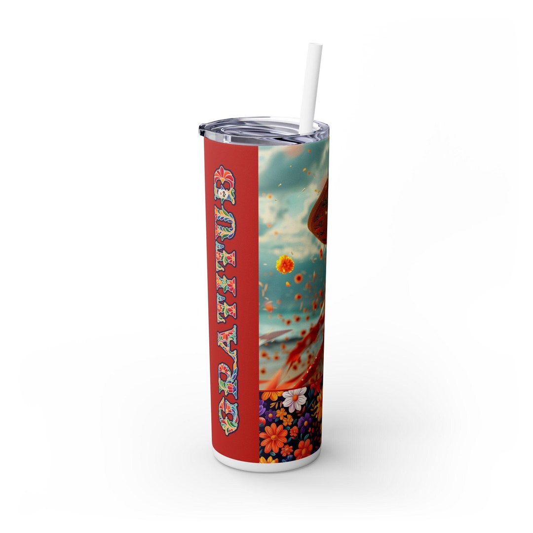 Dia De Muertos El Catrin Gratitud spanish Skinny Tumbler, Mexican Day ...