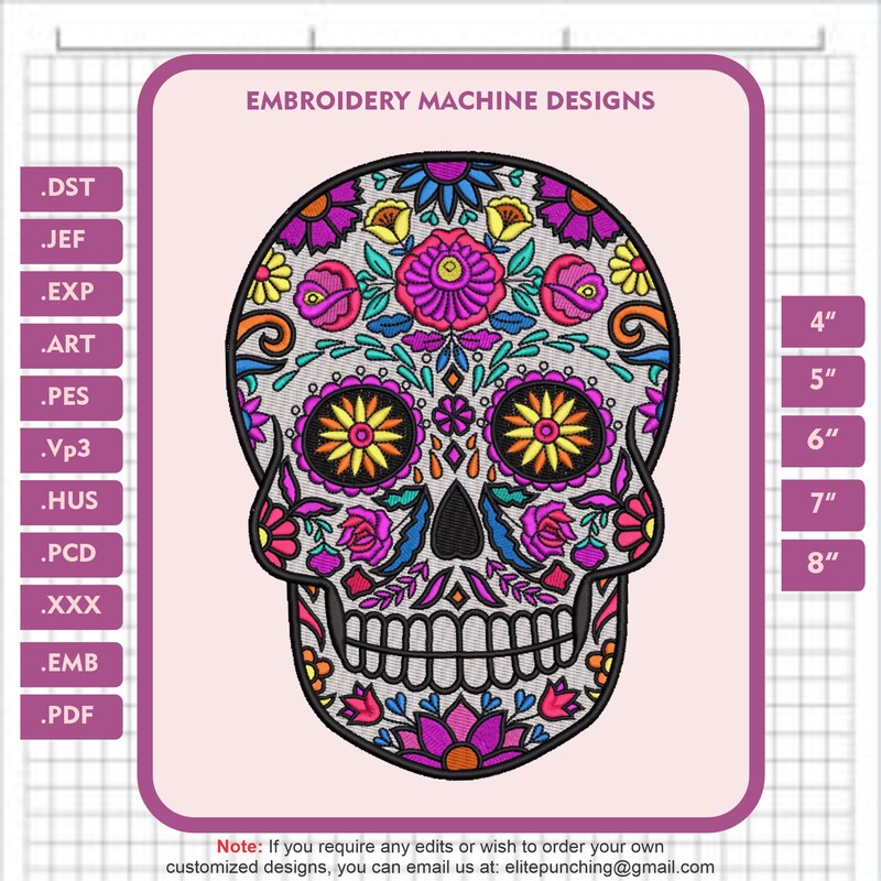 Sugar Skull Pes - Etsy