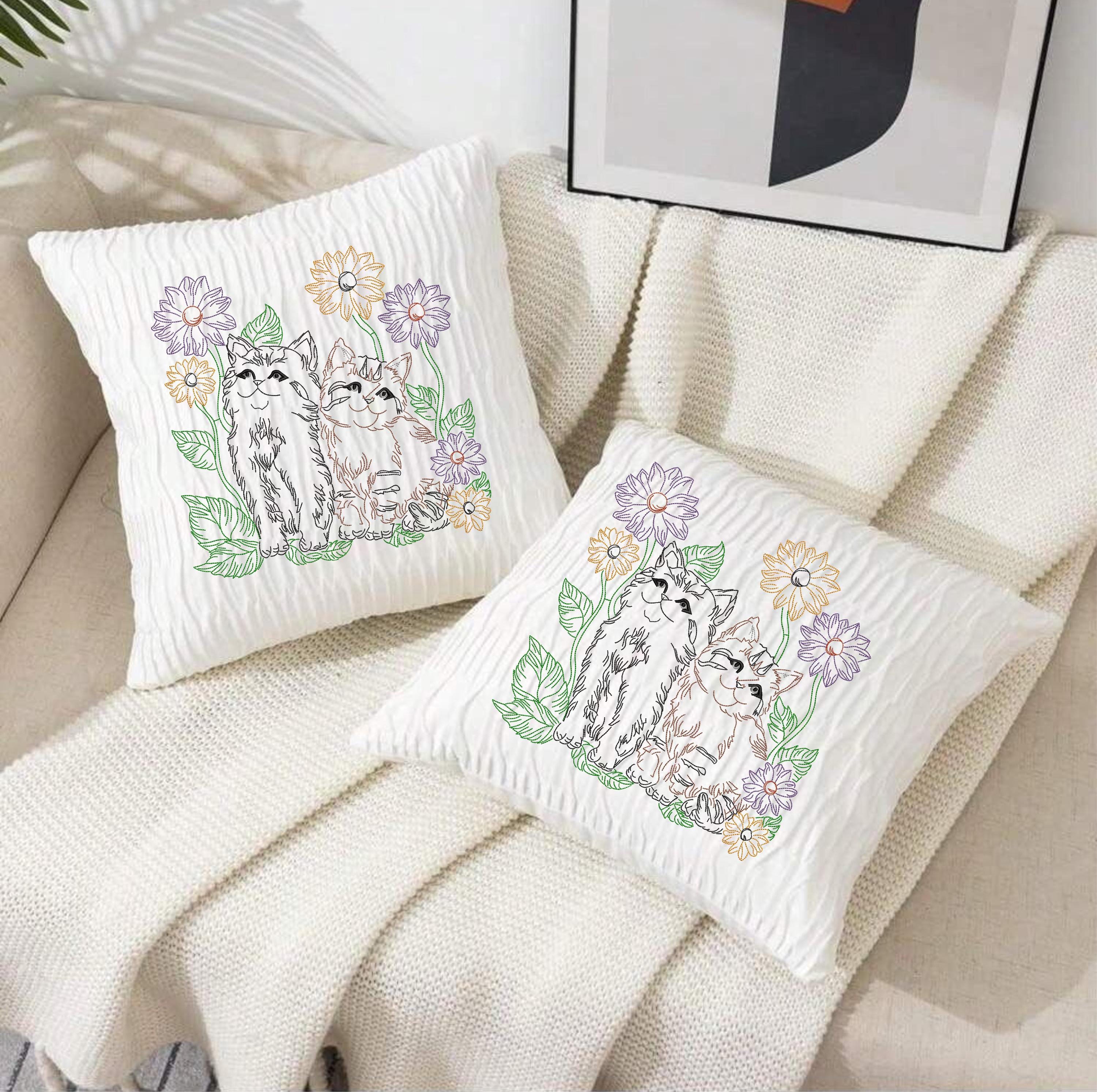 Cute Tabby Cat's-machine Embroidery Design - Cute Tabby Cat Embroidery ...