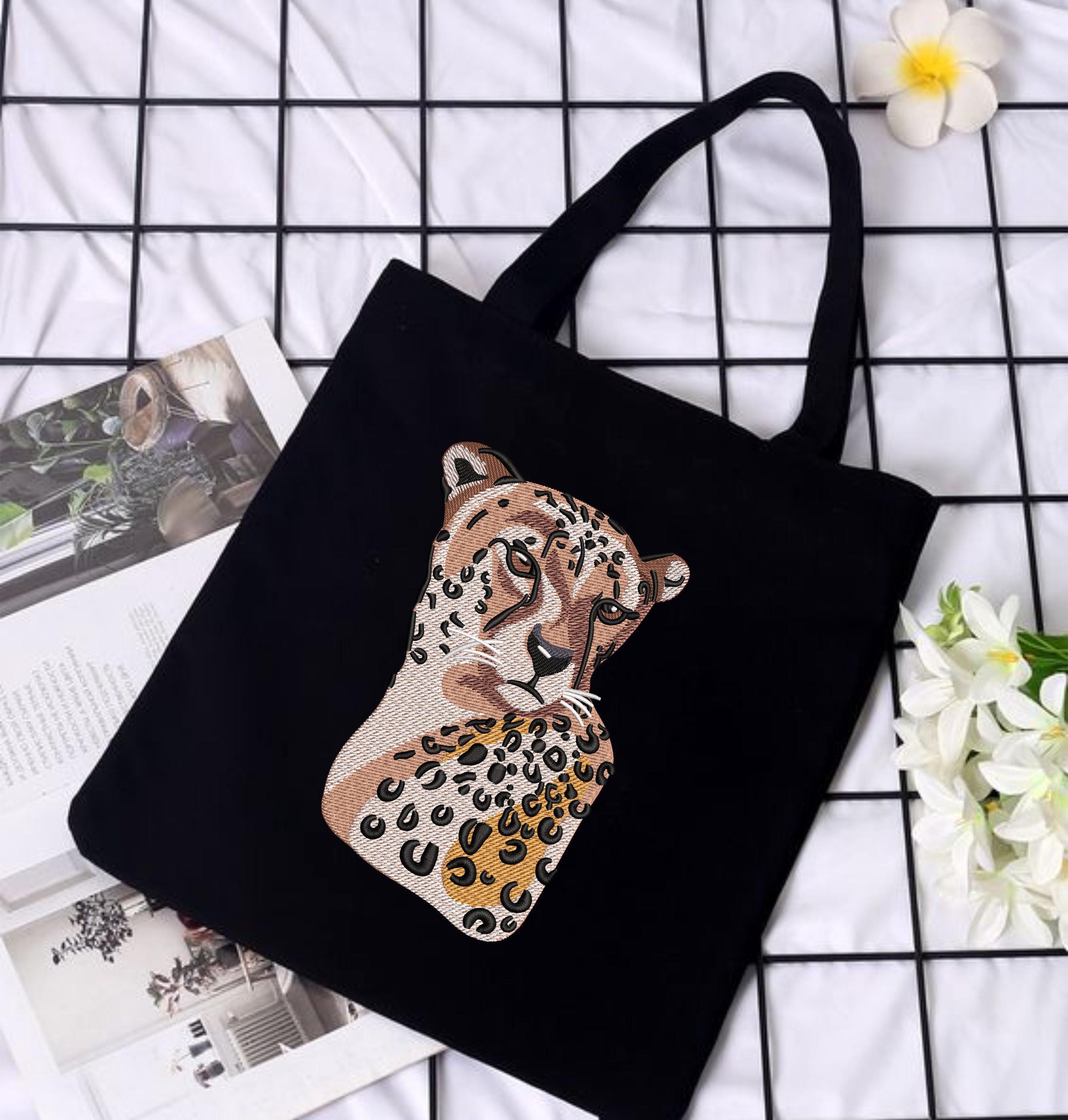 Cheetah Embroidery Pattern | Leopard Machine Embroidery Design | Wild ...