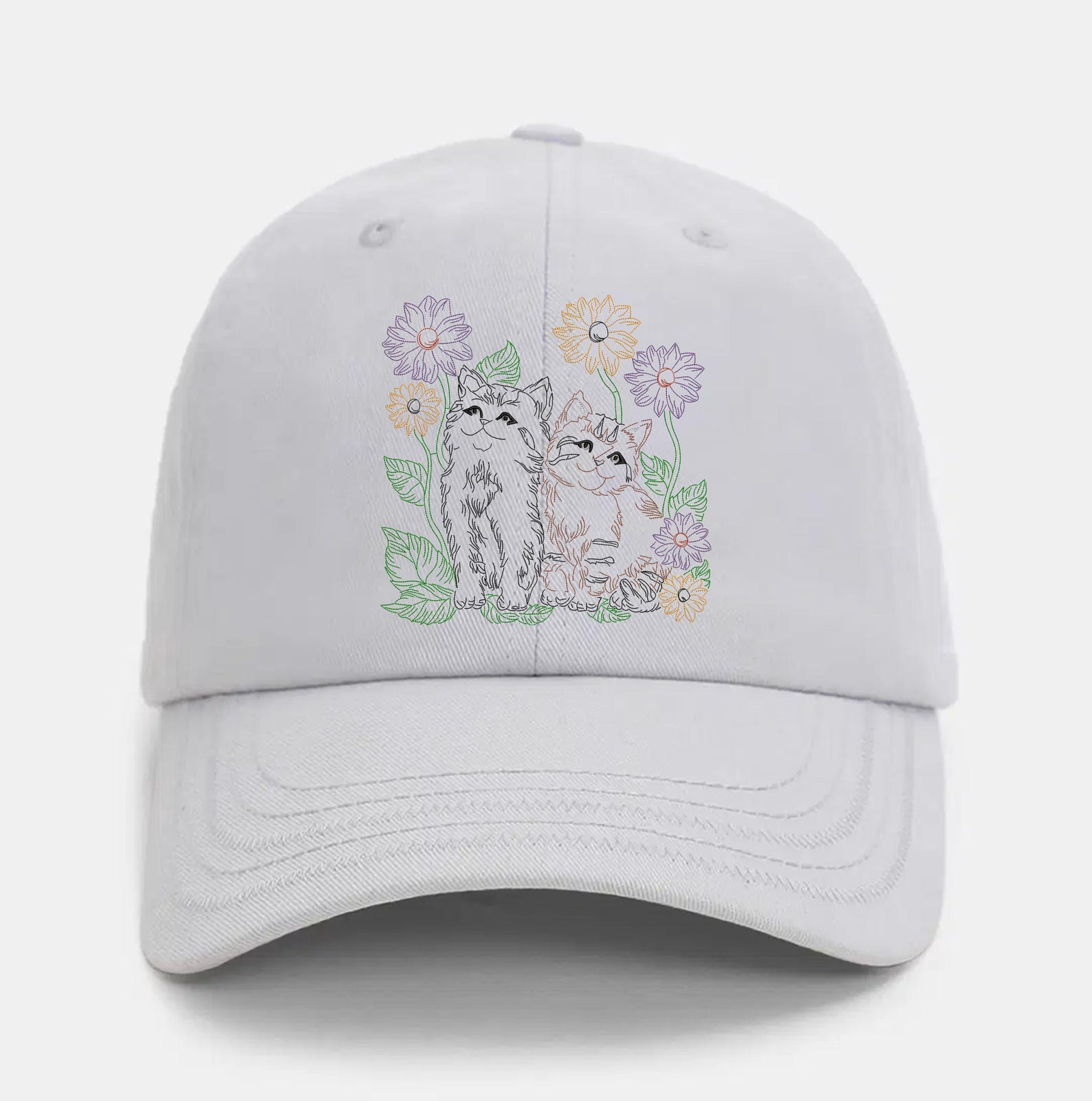 Cute Tabby Cat's-machine Embroidery Design - Cute Tabby Cat Embroidery ...