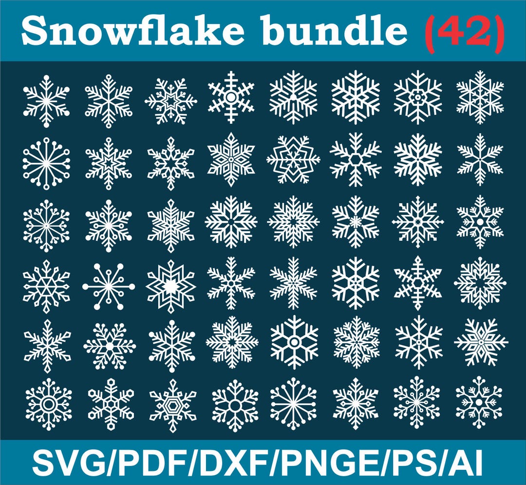 Snowflake SVG Bundle | Winter Snowflake SVG | Christmas Flake Cut File ...
