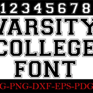 College Font Varsity Alphabet Letters , Sports Font Varsity Alphabet ...