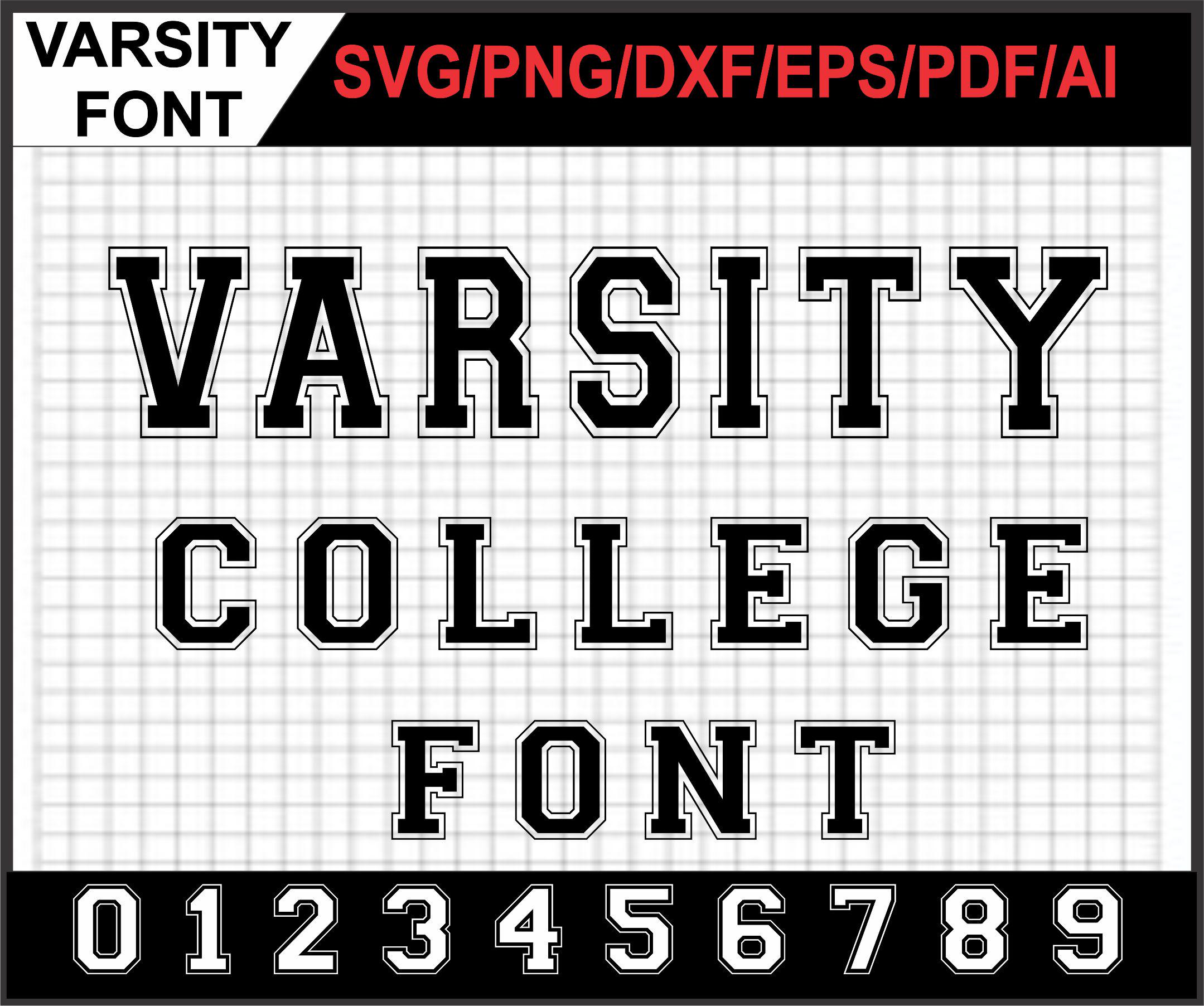 College Font Varsity Alphabet Letters , Sports Font Varsity Alphabet ...