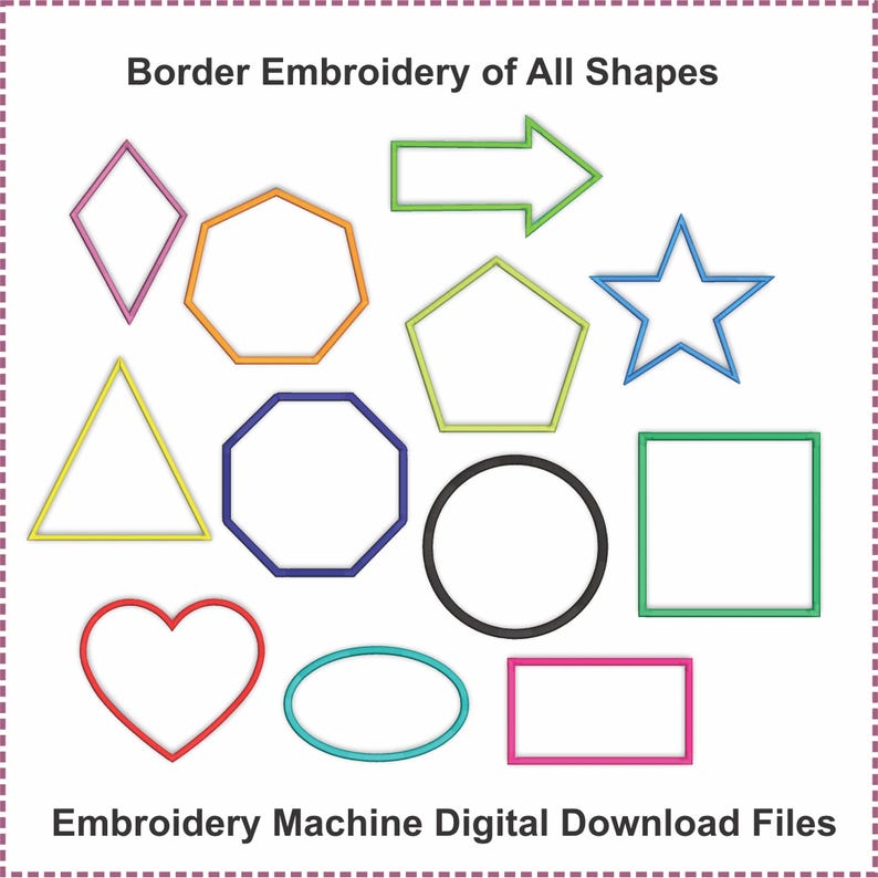 Shapes Shapes for Applique machine Embroidery Design-fun With Shapes ...