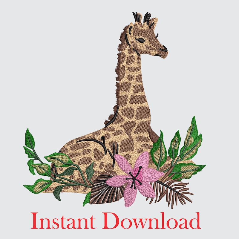 Giraffe Embroidery - Etsy