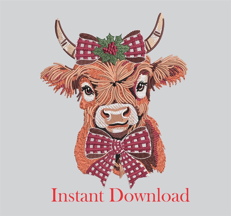 Highland Cow Embroidery Design, Farm Animal Embroidery File-embroidery ...