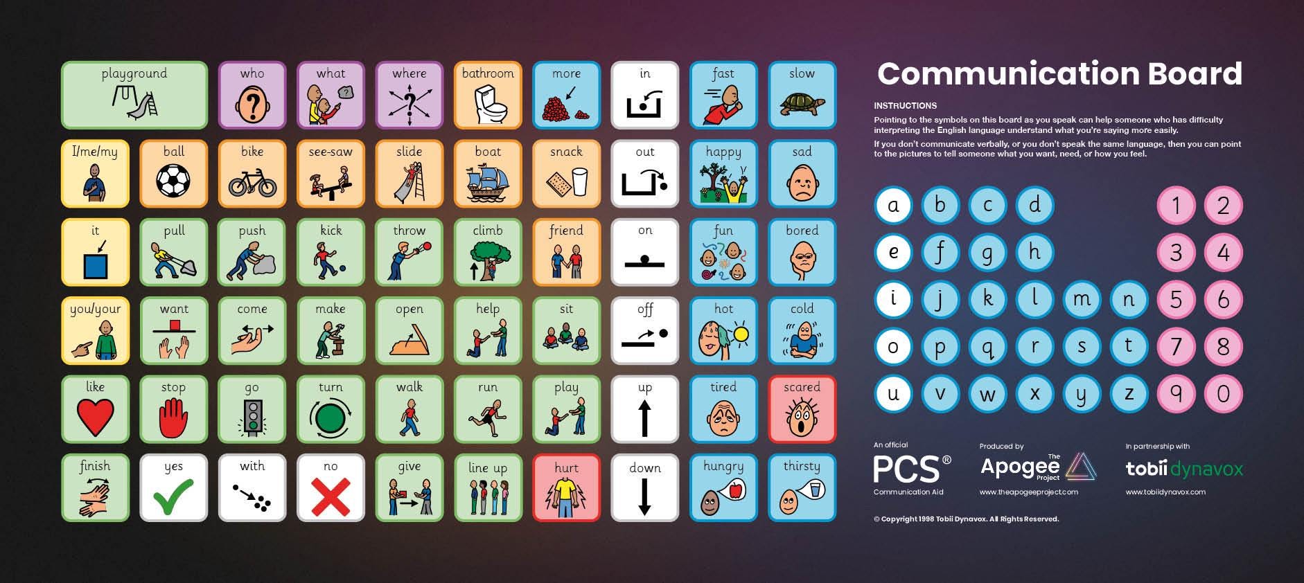 Large Indoor/outdoor Symbol Communication Board Premium Grade - Etsy