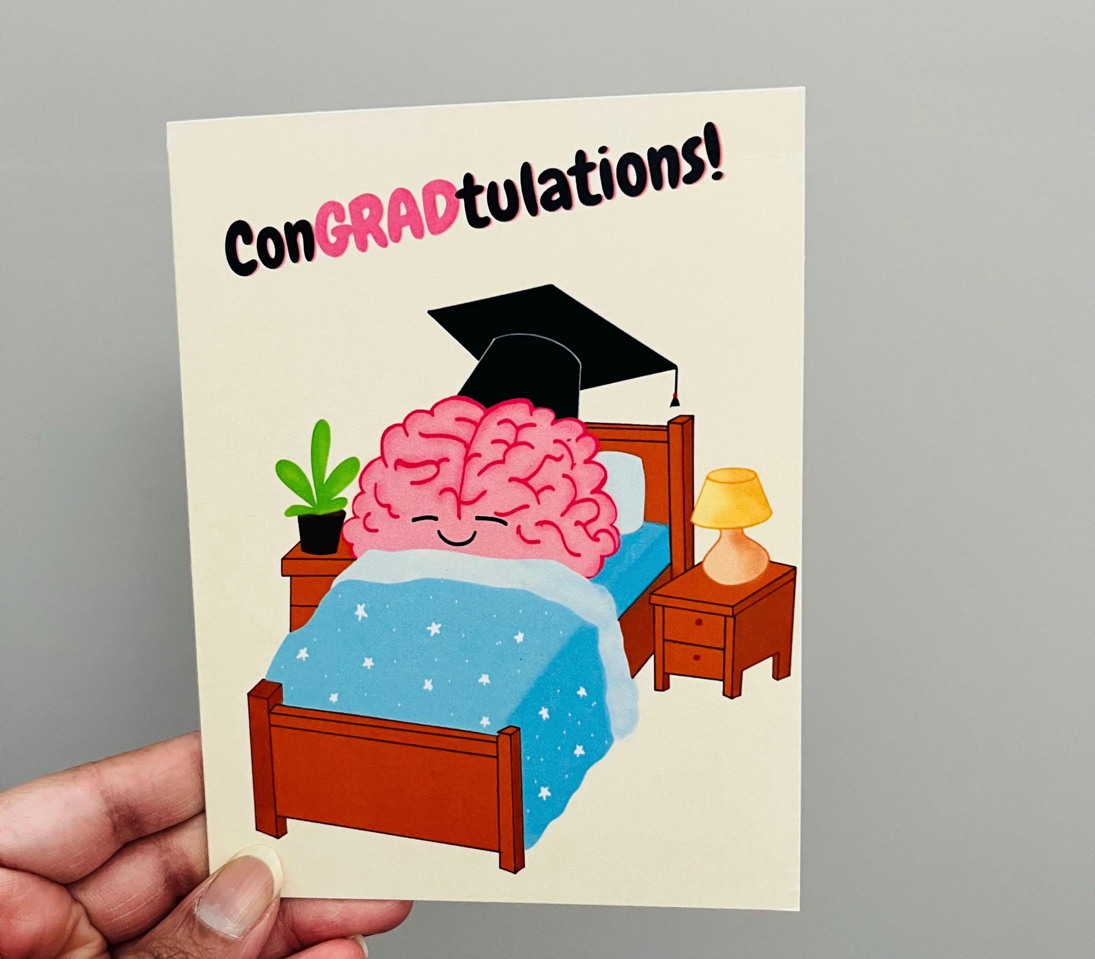 Funny Graduation Card: Congradtulations Pun, College Grad Gift - Etsy