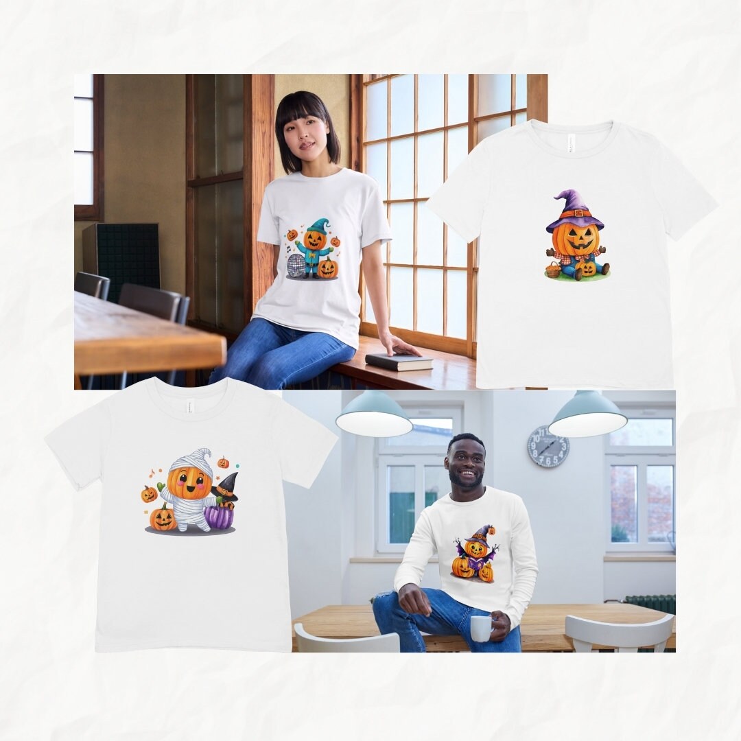 Cute Halloween Watercolor Clipart Set 300 DPI Transparent Background ...