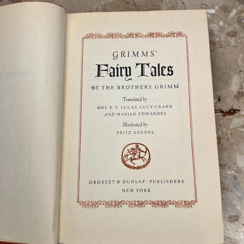 Vintage Illustrated Fairy Tales Book Set, Andersen & Grimm, 1945 - Etsy